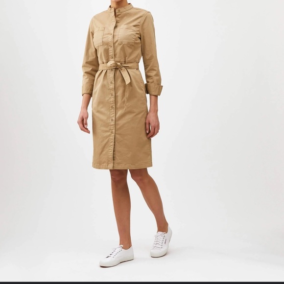 J. Peterman | Dresses | J Peterman Hedonistic Band Collar Shirtdress ...